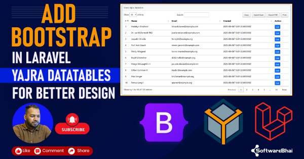Add Bootstrap in Laravel Yajra DataTables | Responsive & Clean Design