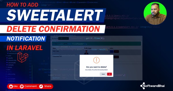 SweetAlert Delete Confirmation in Laravel (Step-by-Step Guide)