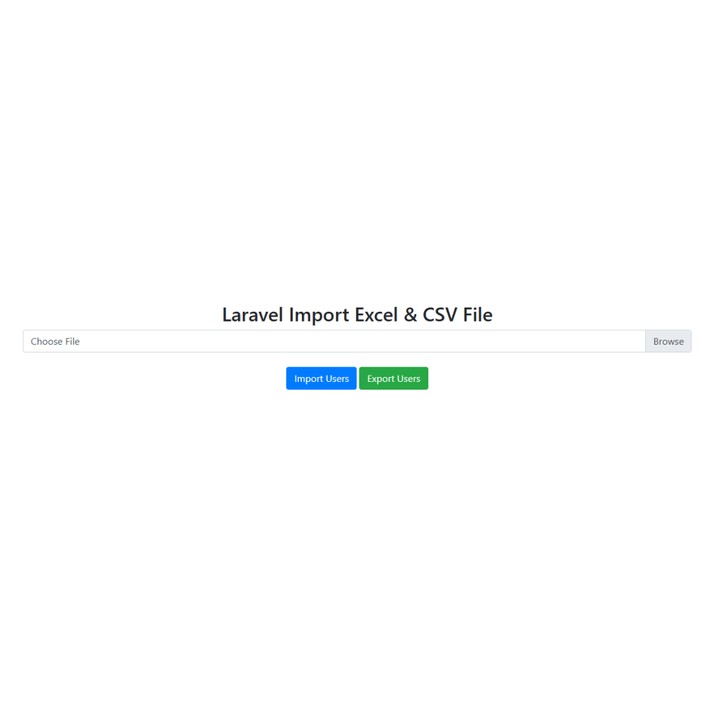 Laravel Import Export Excel & CSV File to Database Example using Maatwebsite Excel